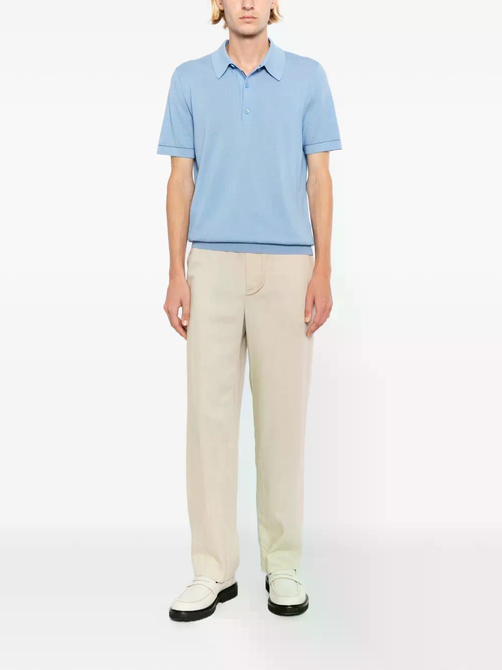 BRIONI sea island piqué cotton polo shirt