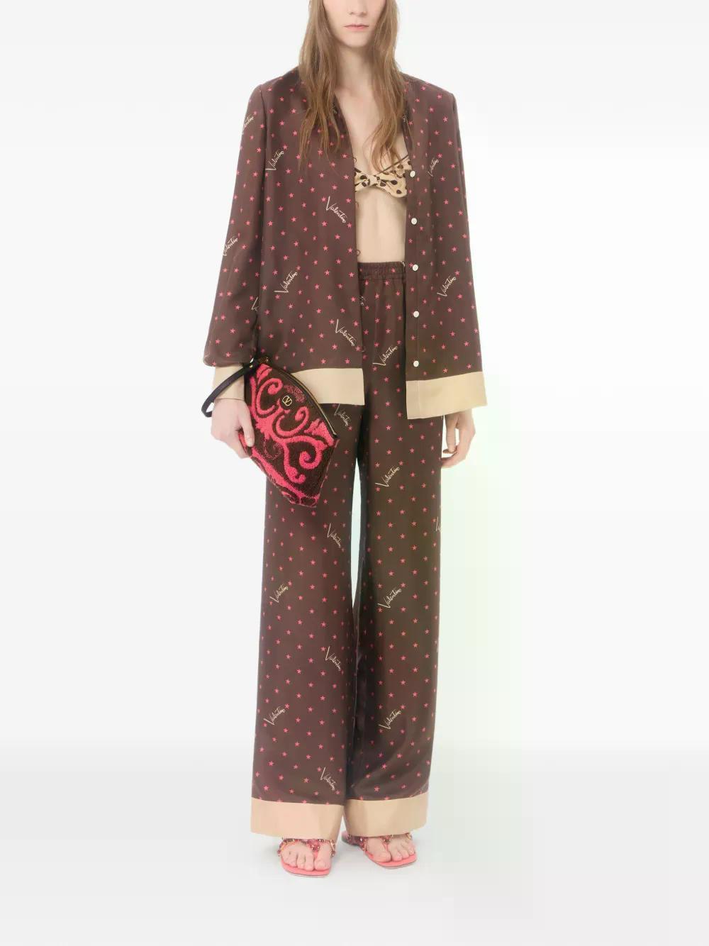 VALENTINO Valentino Garavani Terry Cloth Clutch with VLogo Signature