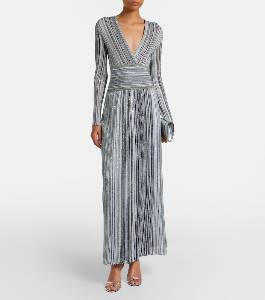 MISSONI Missoni Striped Lamé Maxi Dress