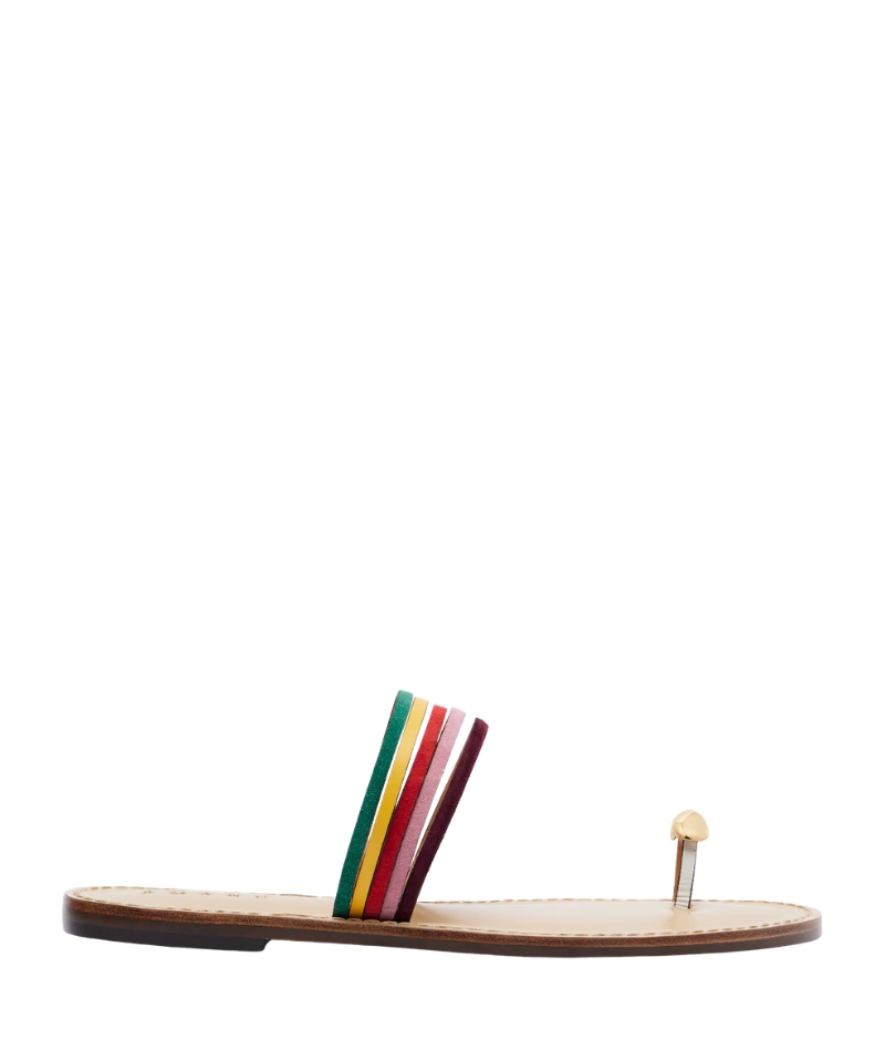 AMANU Amanu Lusaka Leather Thong Sandals