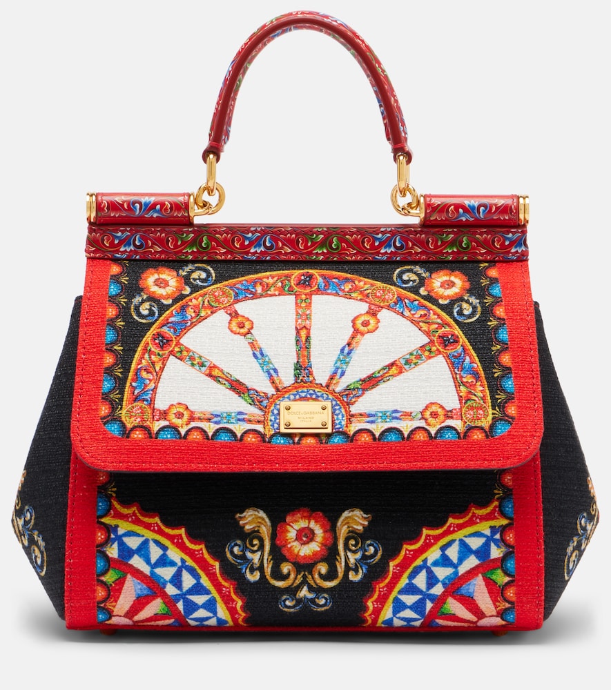 DOLCE & GABBANA Sicily Medium Printed Top-Handle Bag