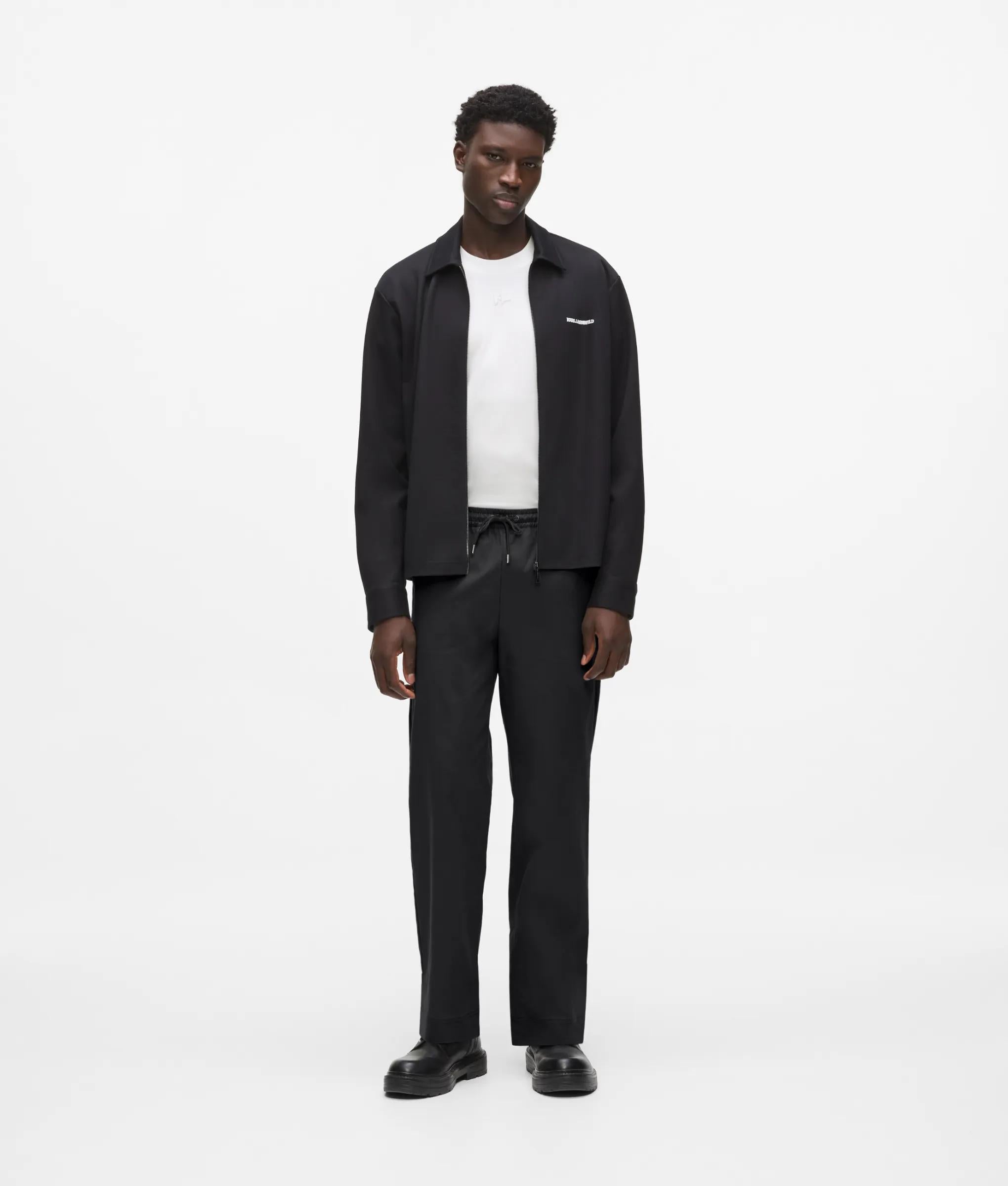 KARL LAGERFELD Karl Lagerfeld Black Drawcord Pants