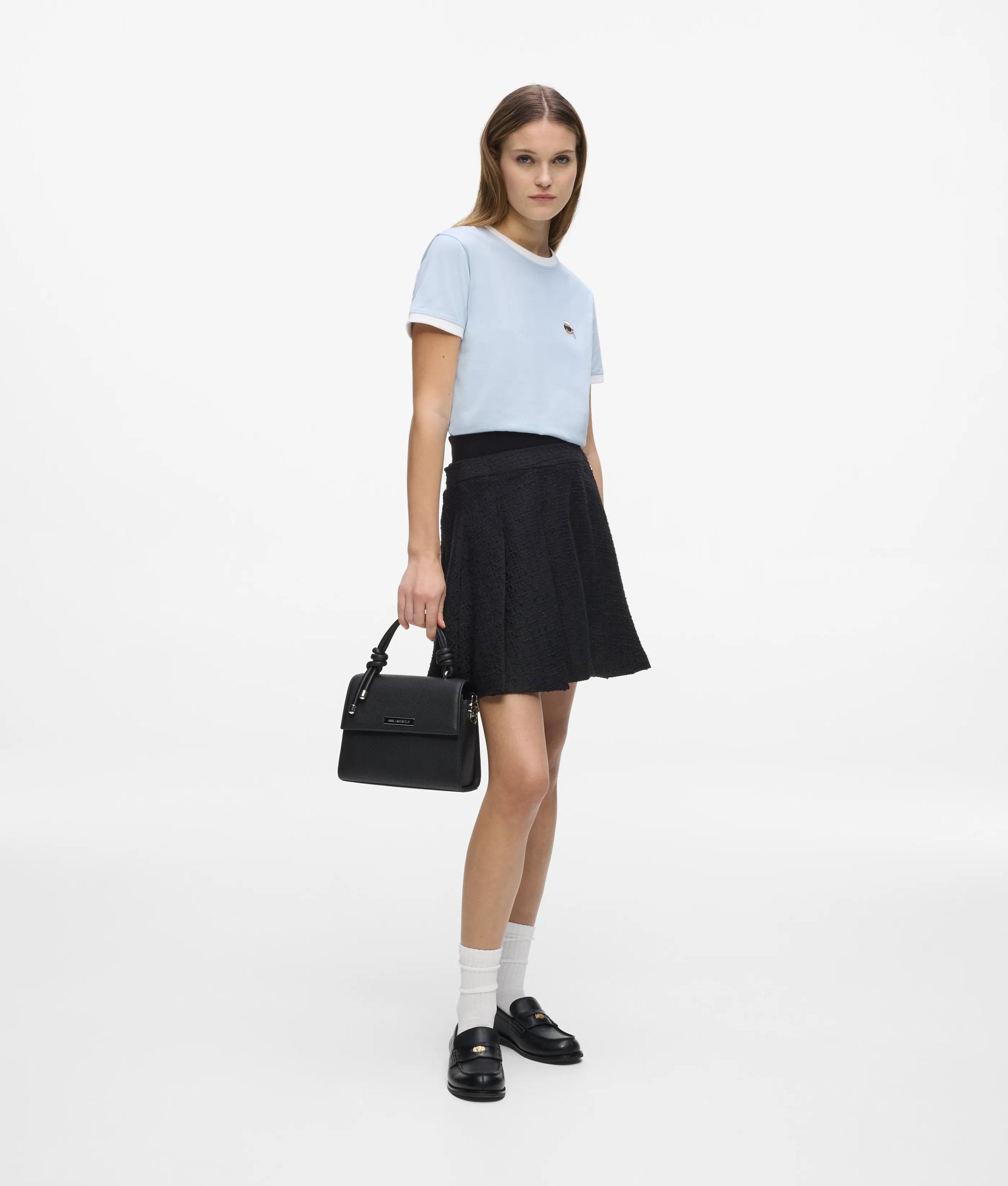 KARL LAGERFELD Karl Lagerfeld Ikon Pebble Satchel Bag