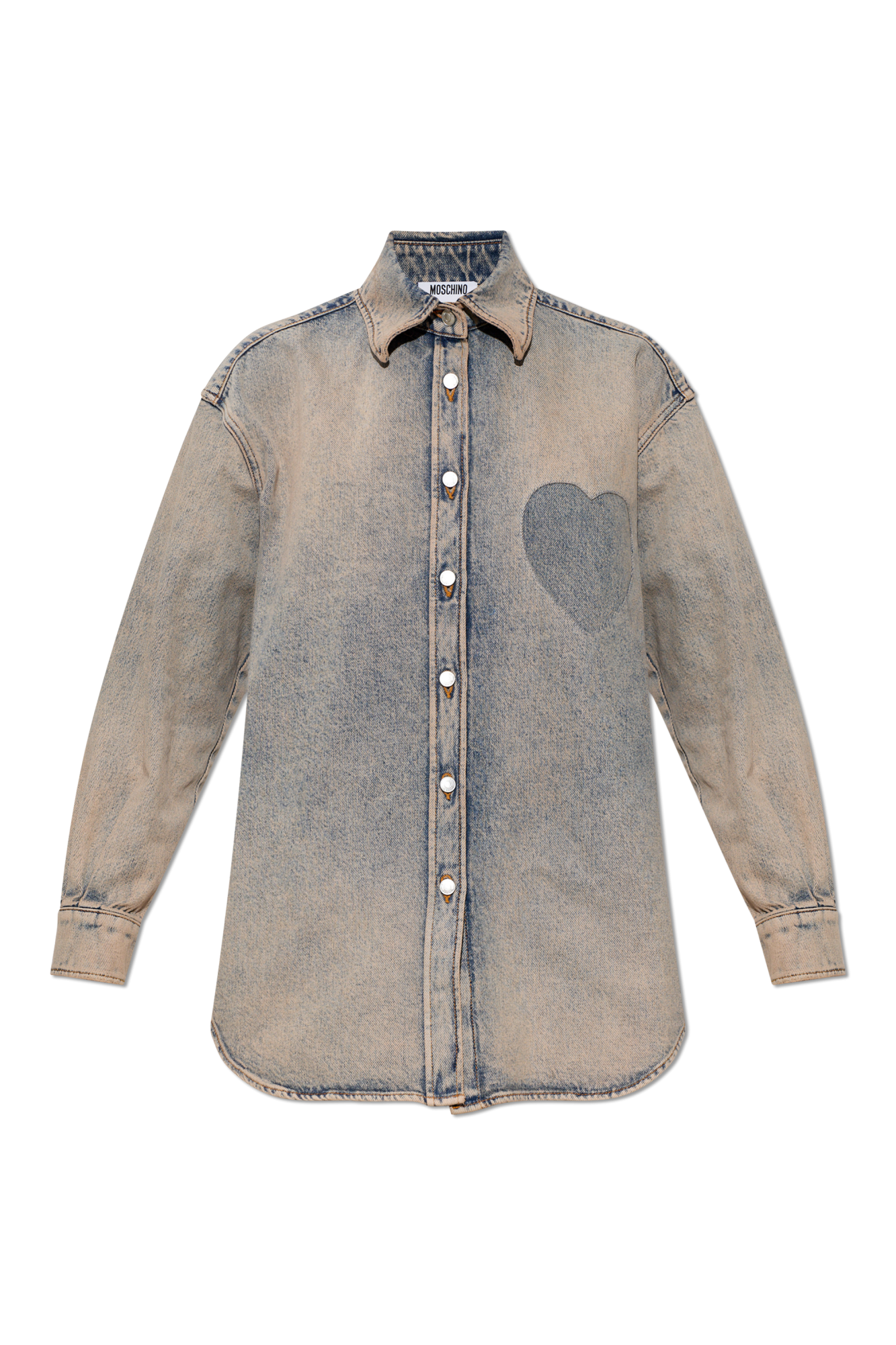 MOSCHINO Moschino Denim Shirt with Heart Appliqué