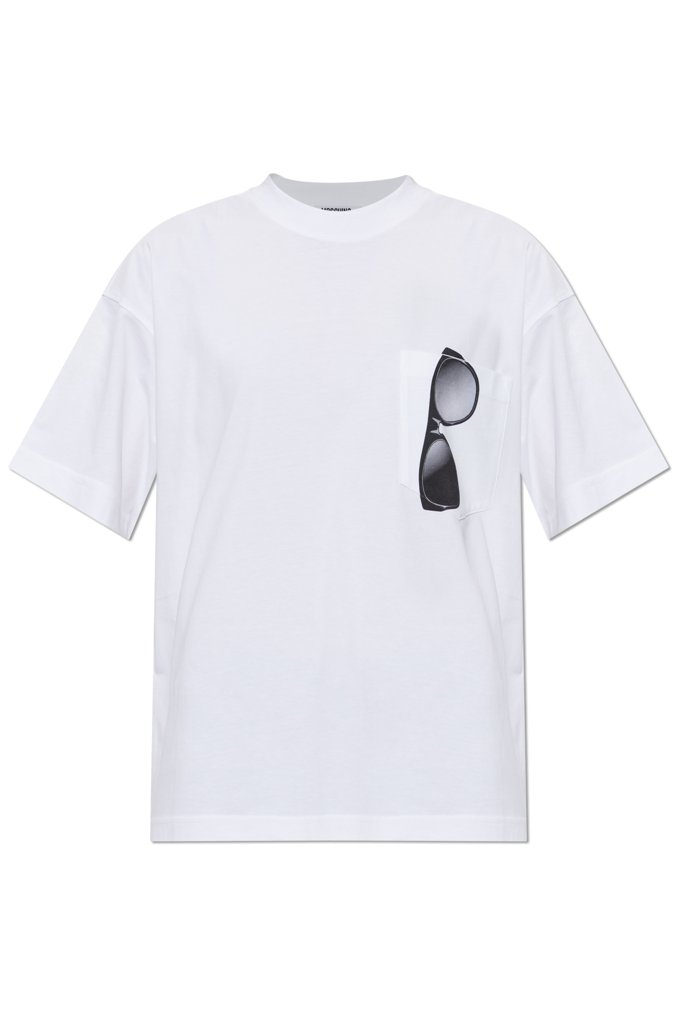 MOSCHINO Moschino T-Shirt with Sunglasses Print Pocket