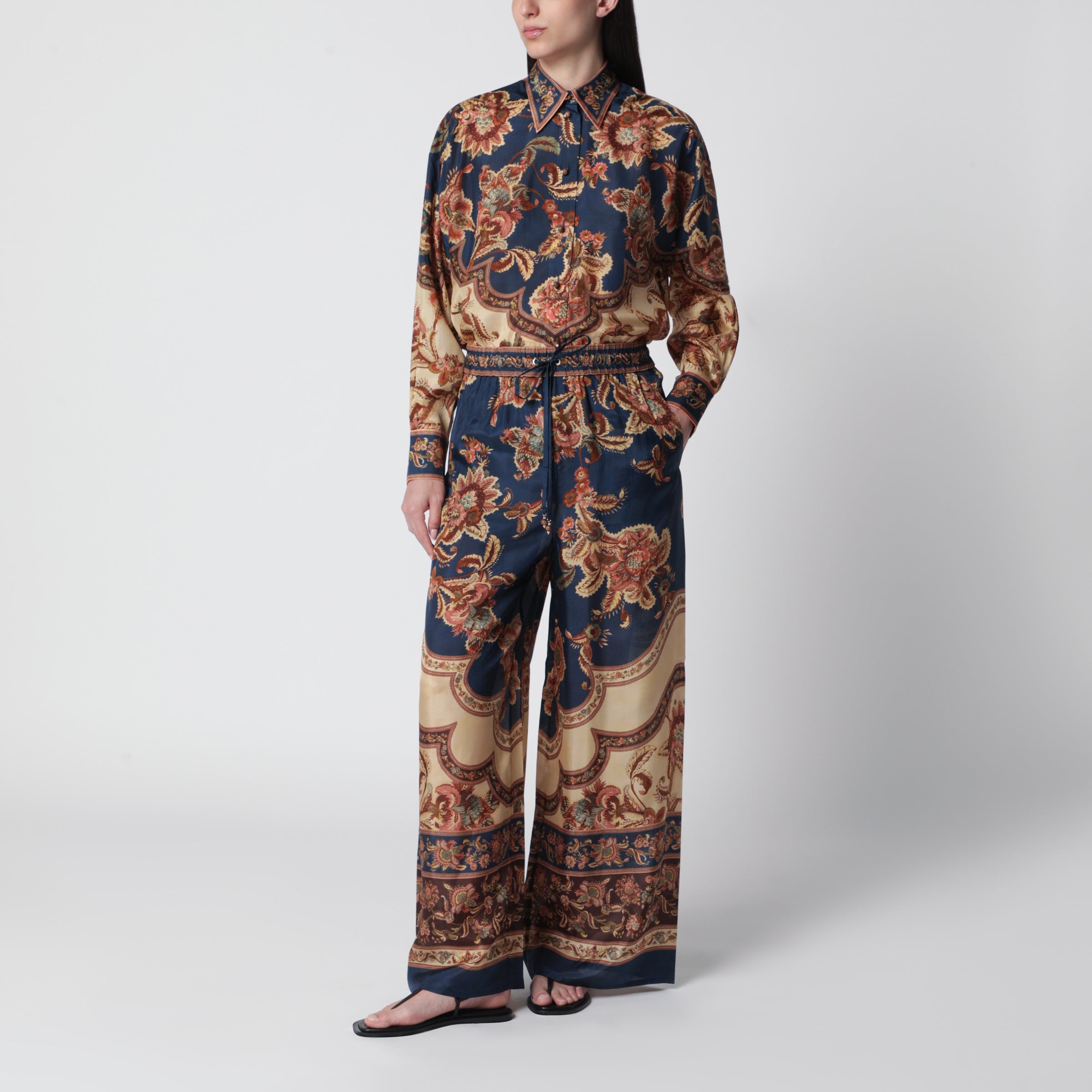 ZIMMERMANN ZIMMERMANN Aster Relaxed Jacobean Silk Shirt
