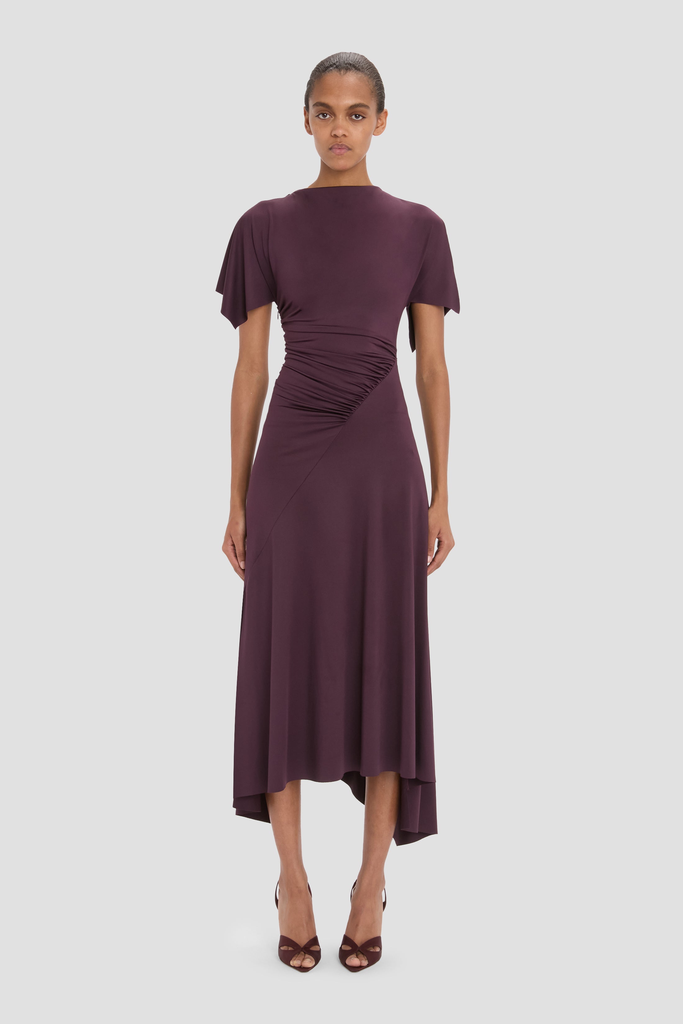 VICTORIA BECKHAM Draped Midi Dress
