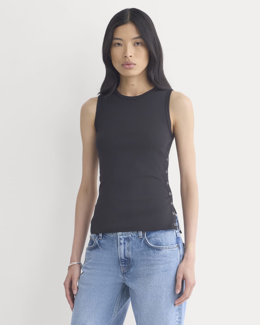 EVERLANE Everlane Luxe Rib Side Snap Tank Top