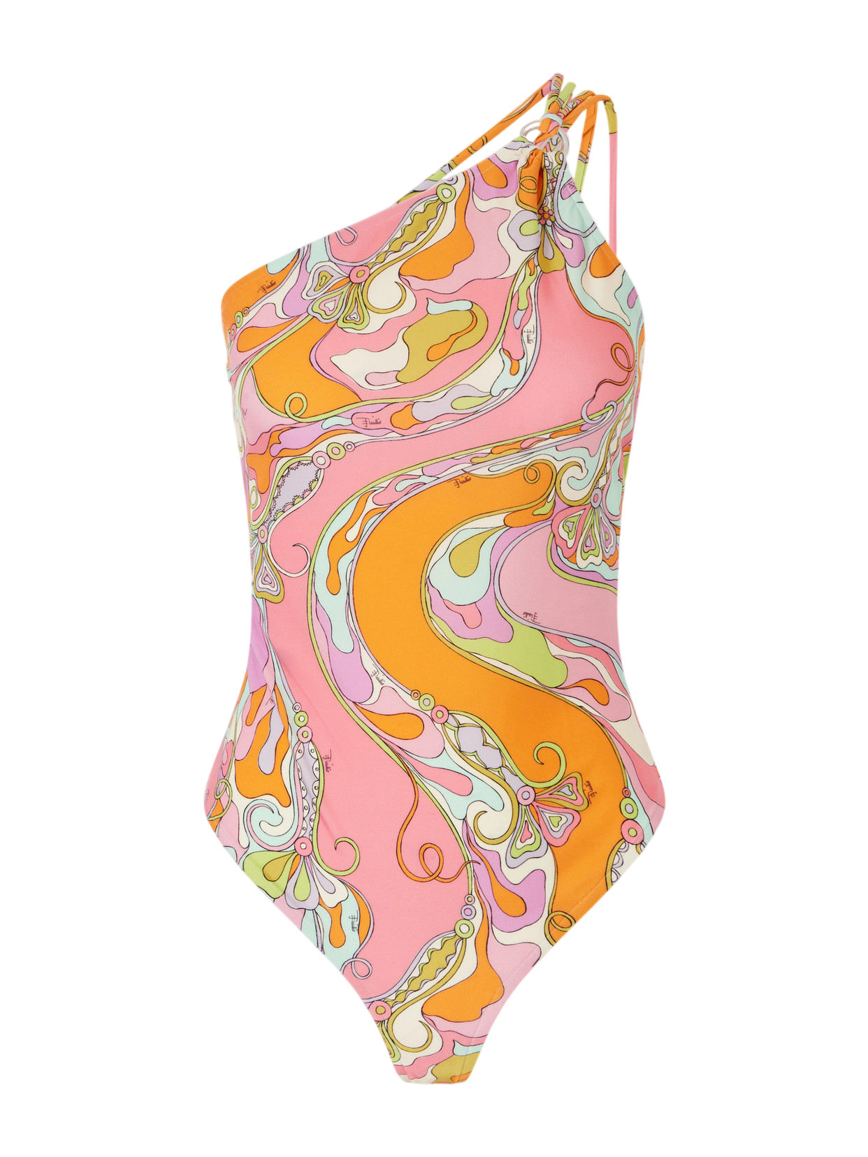 Emilio Pucci Embellished Printed One-Piece Swimsuit - Pink