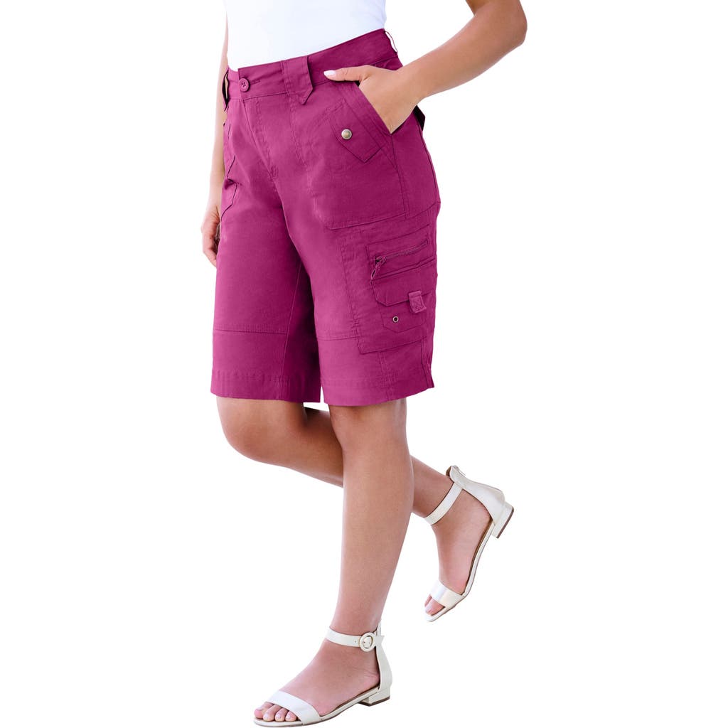 ROAMAN'S Roaman's Cargo Bermuda Shorts with Grommet Details