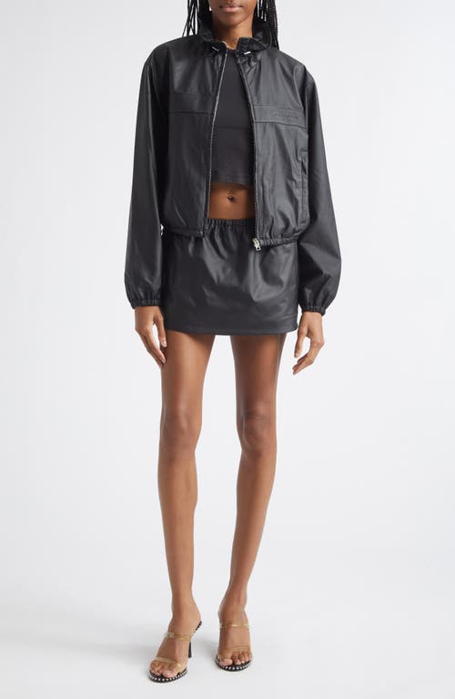 ALEXANDER WANG Alexander Wang Shrunken Leather Track Jacket