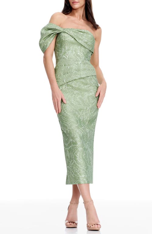 DRESS THE POPULATION Dress the Population Cyprus Metallic Floral Jacquard Sheath Dress