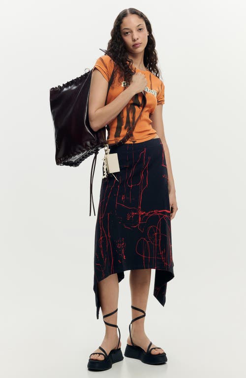 DESIGUAL Desigual Printed Handkerchief Hem Skirt