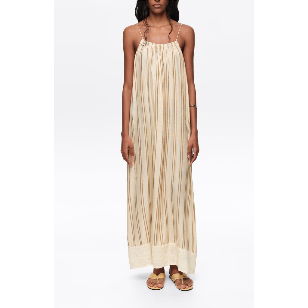BIMBA Y LOLA Bimba y Lola Striped Linen Midi Dress