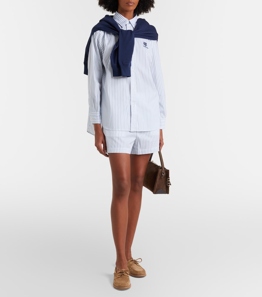 POLO RALPH LAUREN x wimbledon striped cotton shorts