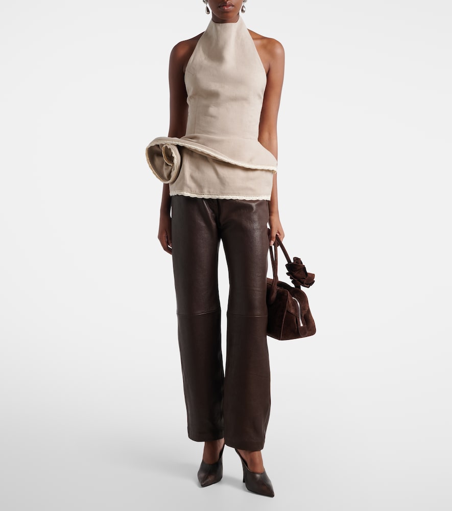 MAGDA BUTRYM Magda Butrym Straight Leg Leather Pants