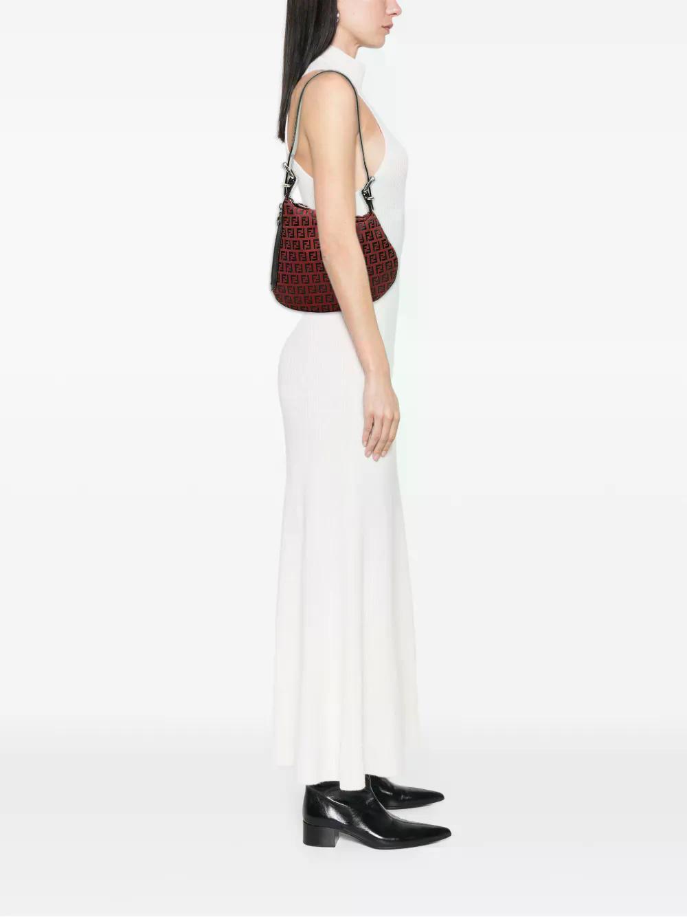 FENDI Fendi Zucchino Canvas Oyster Hobo Bag