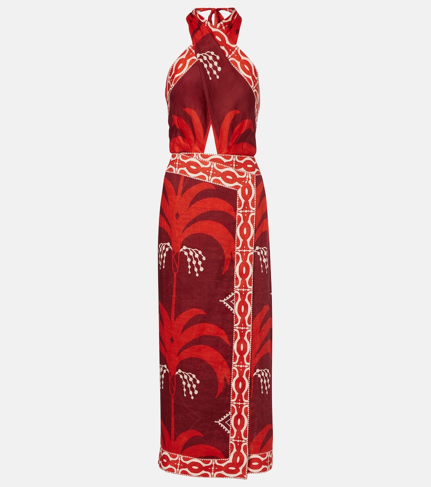 JOHANNA ORTIZ JOHANNA ORTIZ Printed Linen Midi Dress