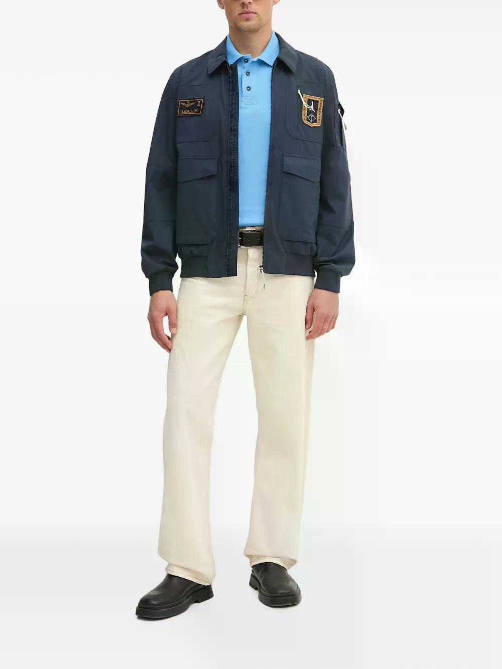 AERONAUTICA MILITARE eagle-embroidered polo shirt