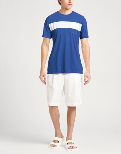 ZANONE man t-shirt blue size 42 cotton
