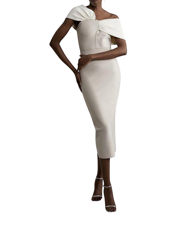 KAREN MILLEN Karen Millen Figure Form Asymmetric Midi Dress