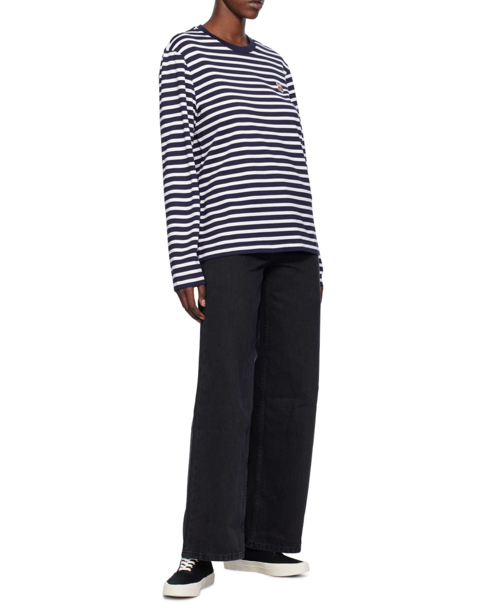 MAISON KITSUNÉ Maison Kitsuné Striped Long-Sleeved T-Shirt