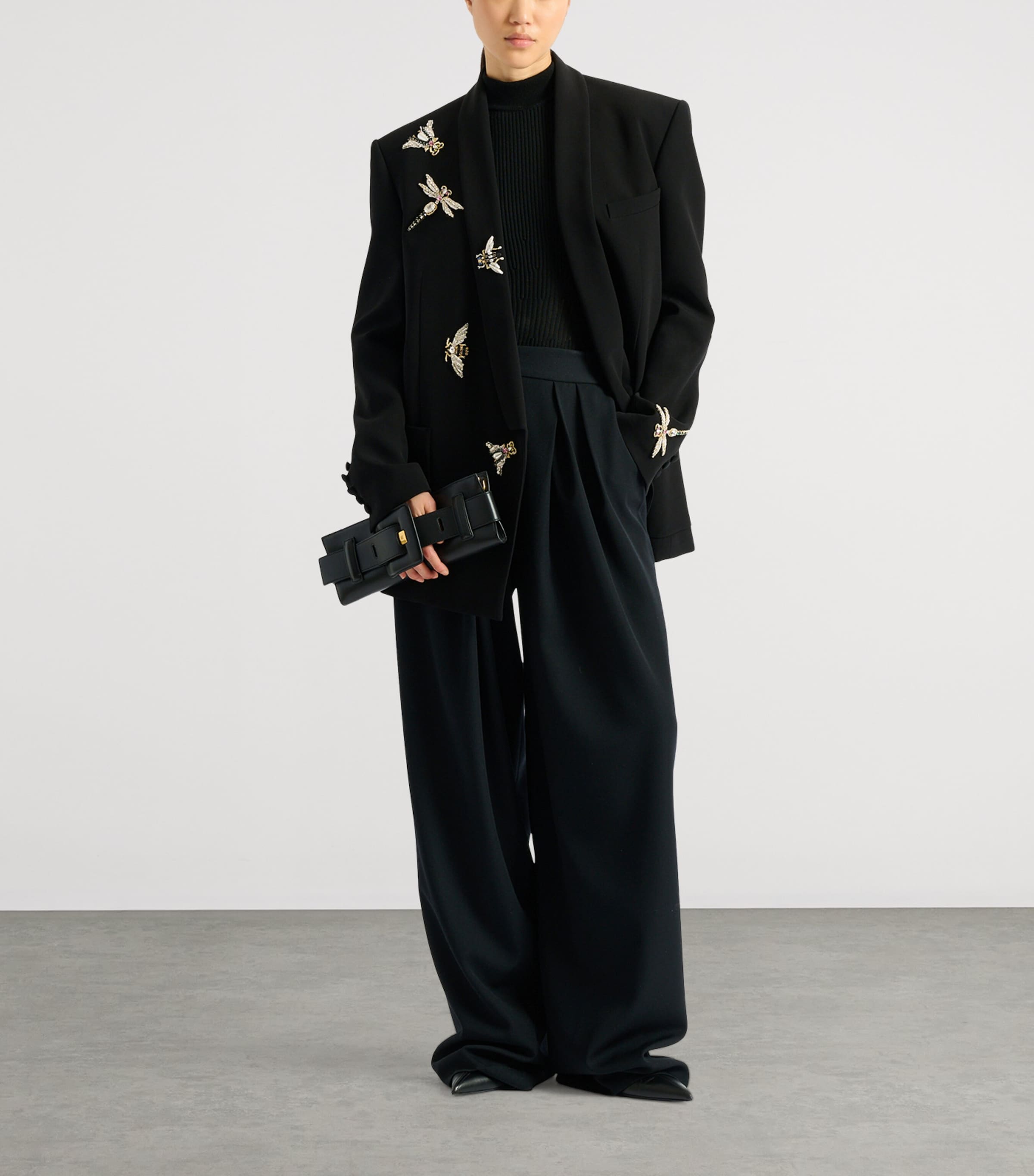 BALMAIN Balmain Virgin Wool Wide-Leg Trousers