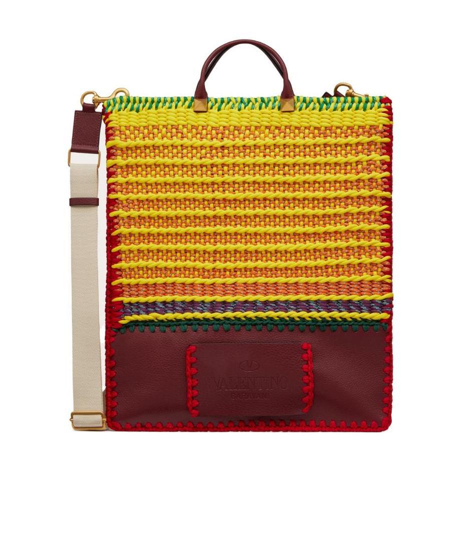 VALENTINO Valentino Garavani Rockstud Crochet Tote Bag