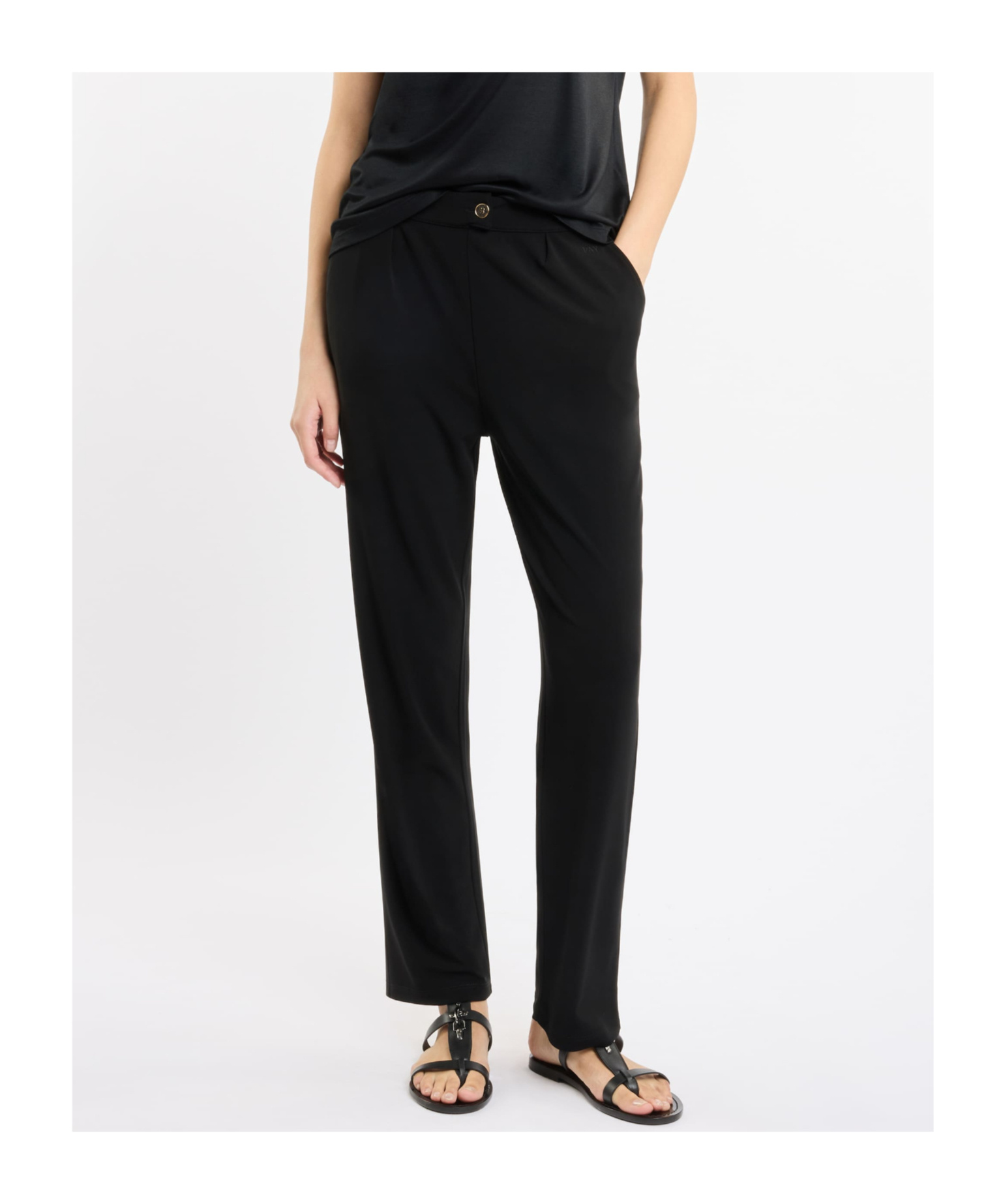FAY Fay Tailored Dress Pants with Metal Button Detail