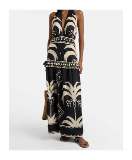 JOHANNA ORTIZ Johanna Ortiz Printed Halterneck Maxi Dress