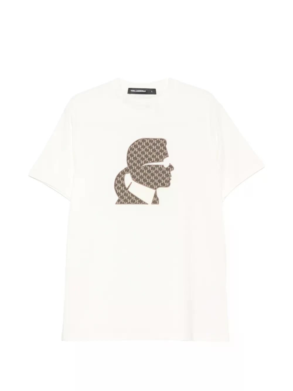 KARL LAGERFELD logo-embroidered t-shirt