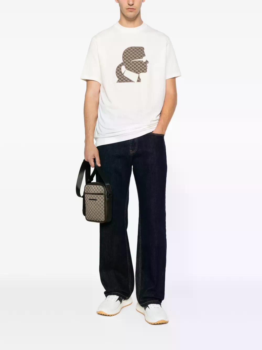 KARL LAGERFELD logo-embroidered t-shirt