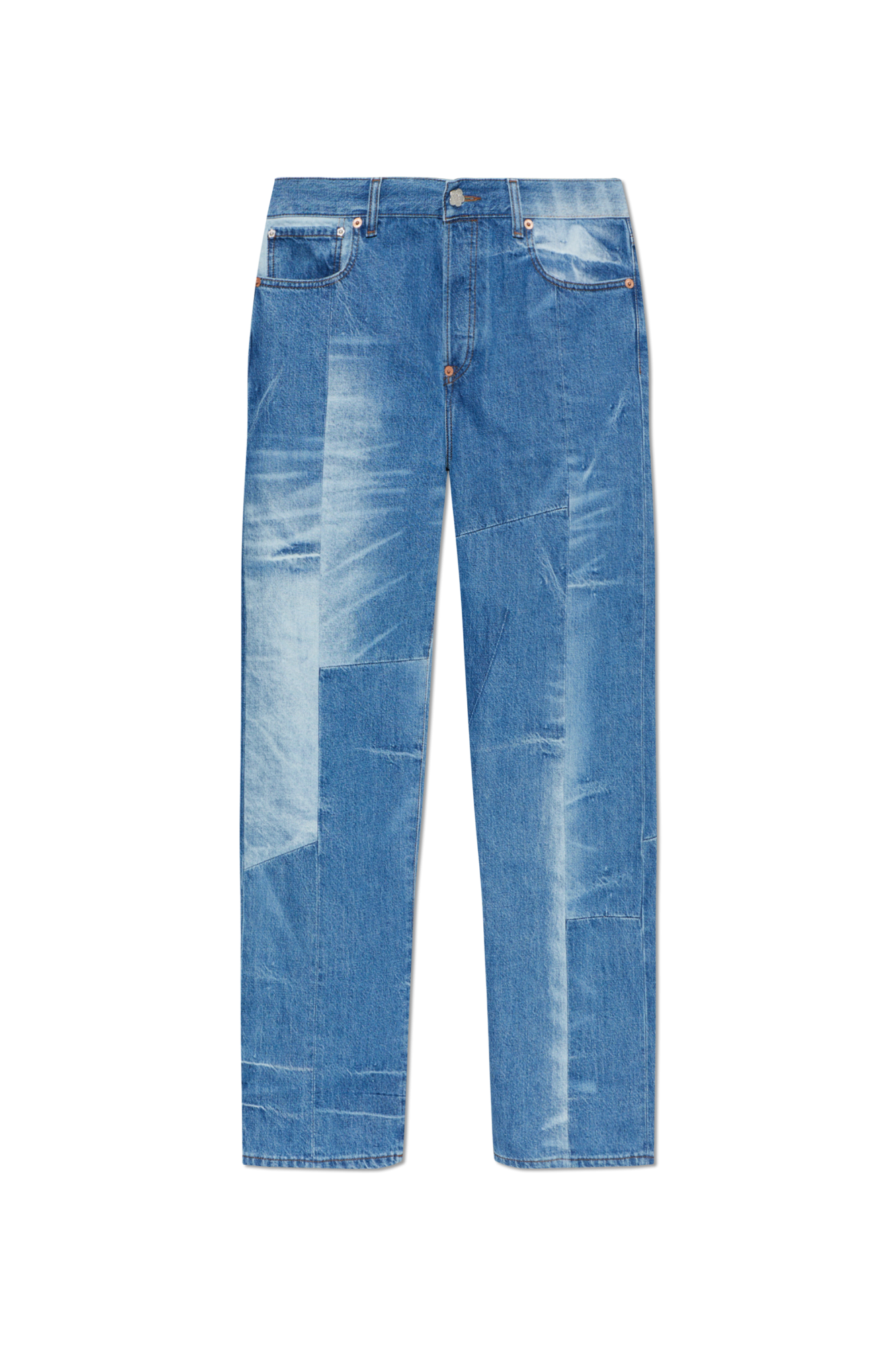 KENZO Kenzo Vintage Effect Patchwork Bootcut Jeans