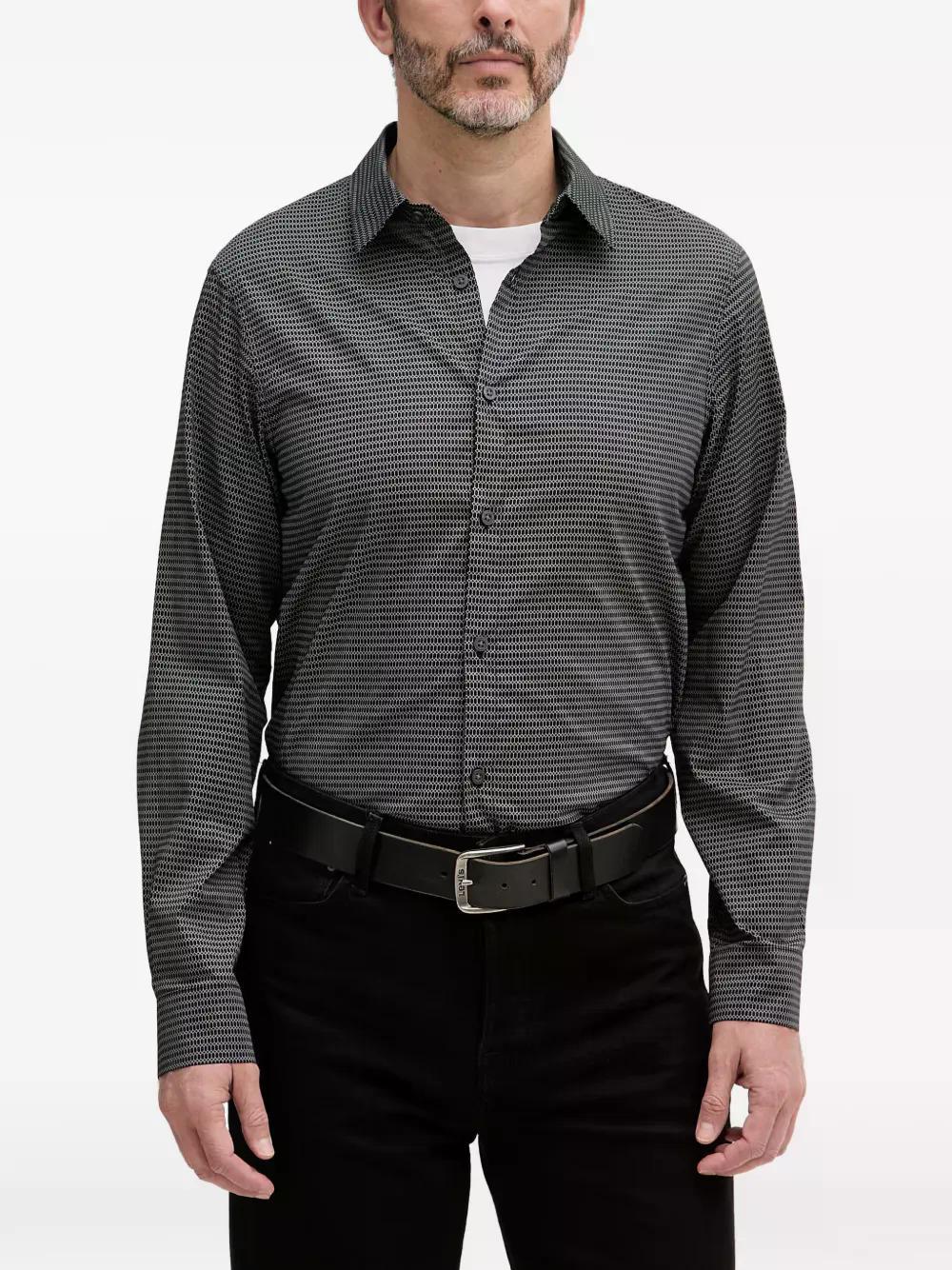 ARMANI EXCHANGE geometric-print long-sleeve shirt