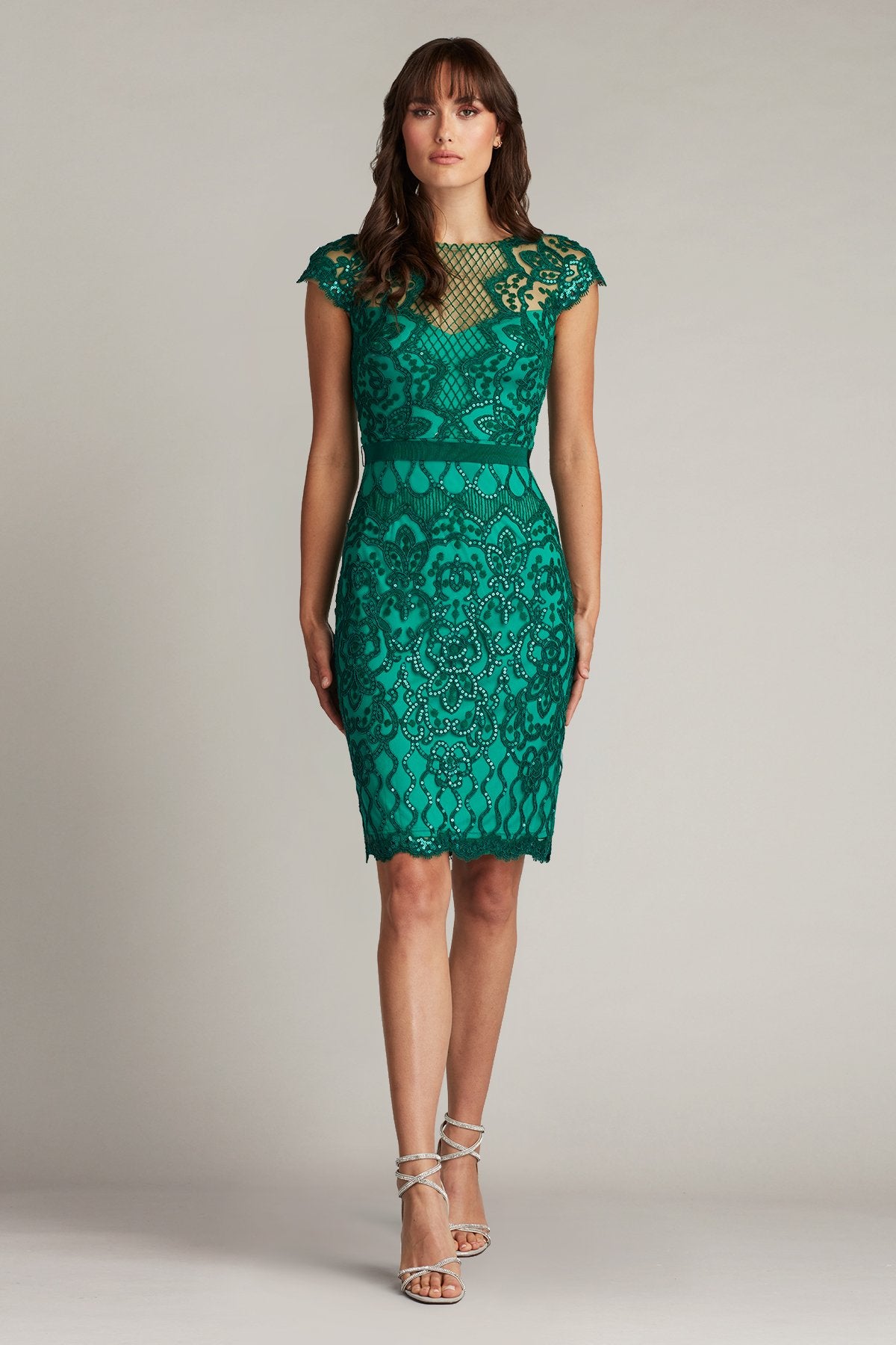 TADASHI SHOJI Tadashi Shoji Miranda Sequin Embroidered Sheath Dress