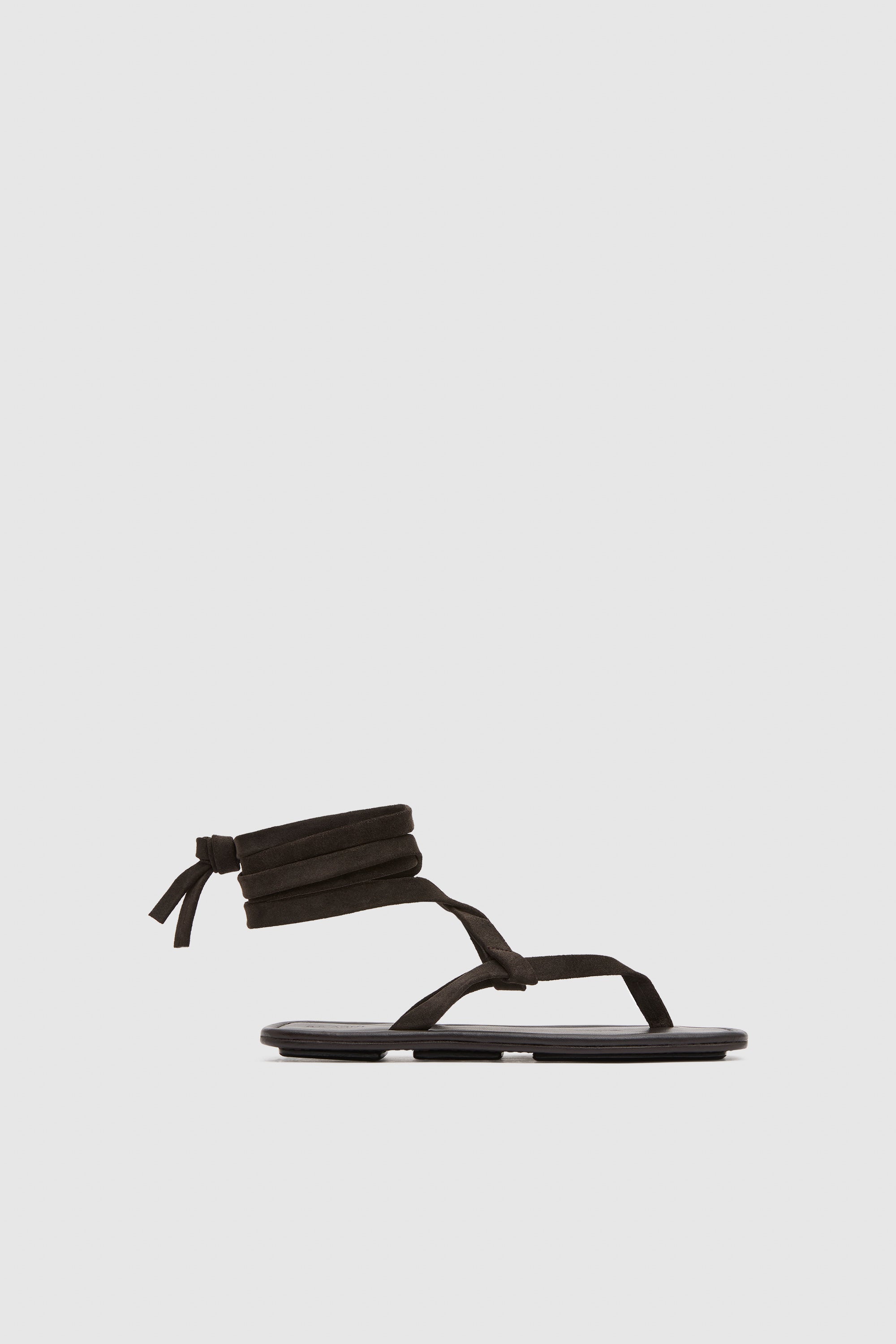 ST. AGNI St Agni Suede Tie Up Flat Sandals