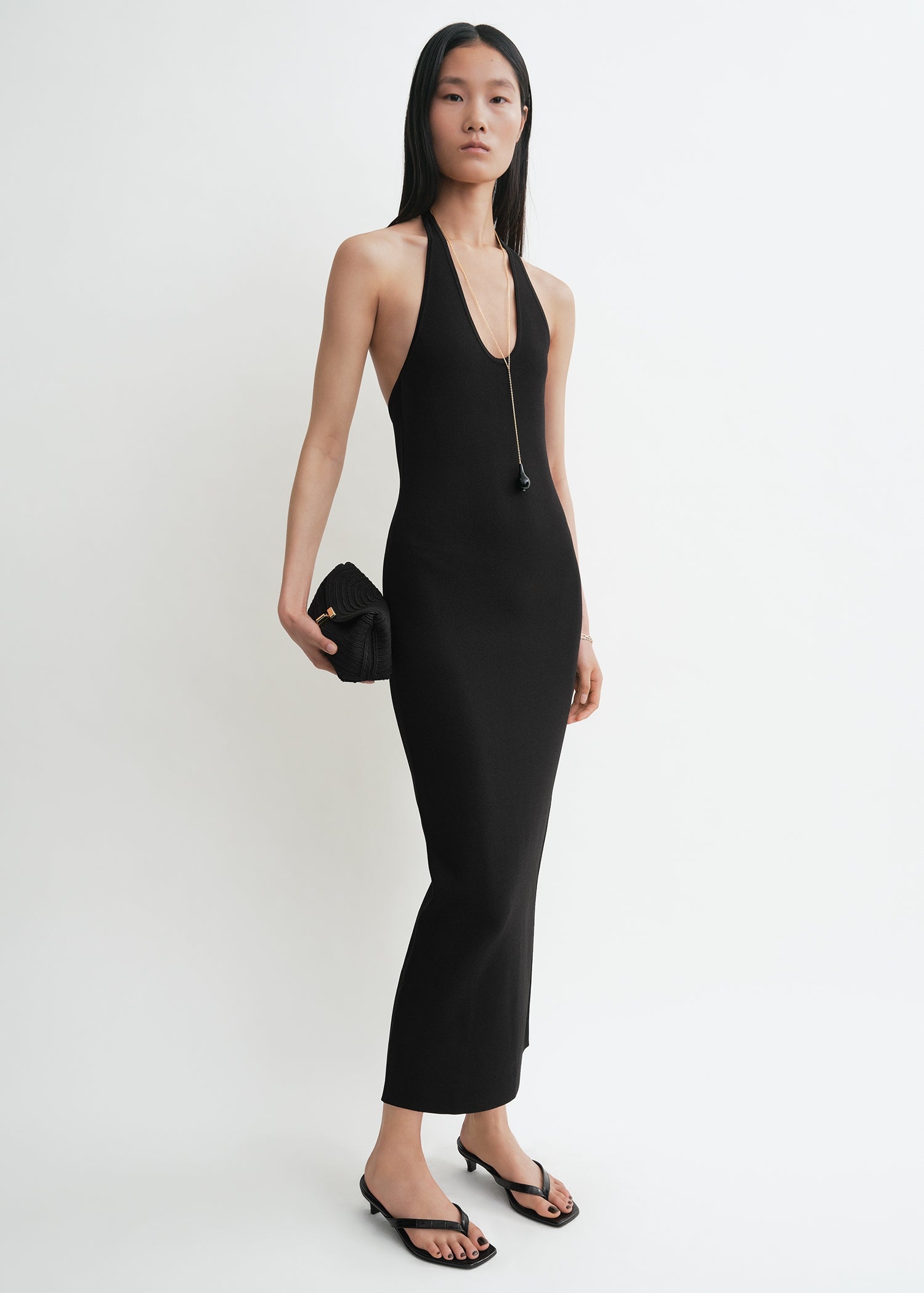 TOTÊME TOTEME Compact Knit Halter Dress
