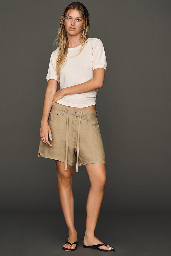 PILCRO Pilcro Cotton Puff-Sleeve Textured T-Shirt