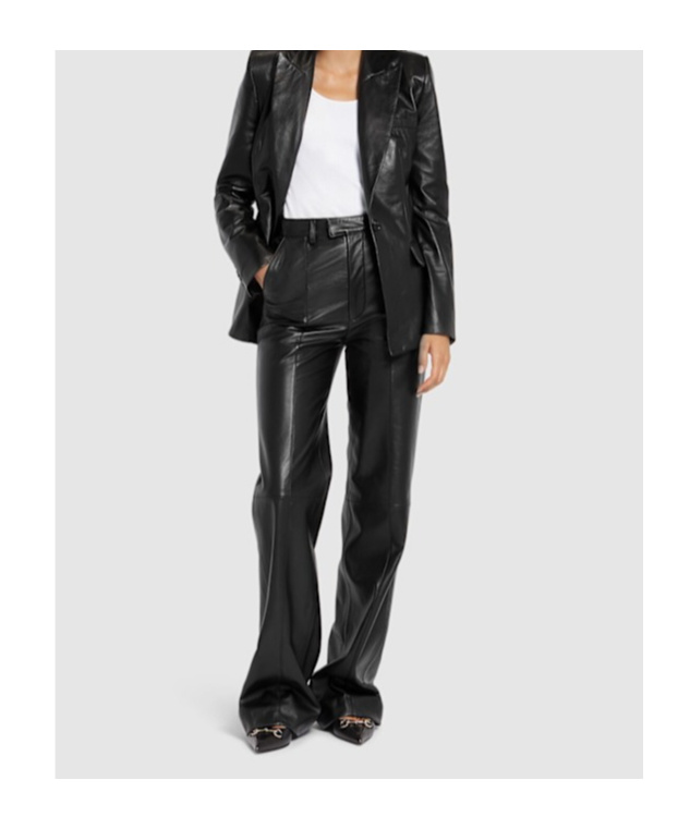 GIUSEPPE DI MORABITO Giuseppe Di Morabito High Waist Leather Flared Trousers