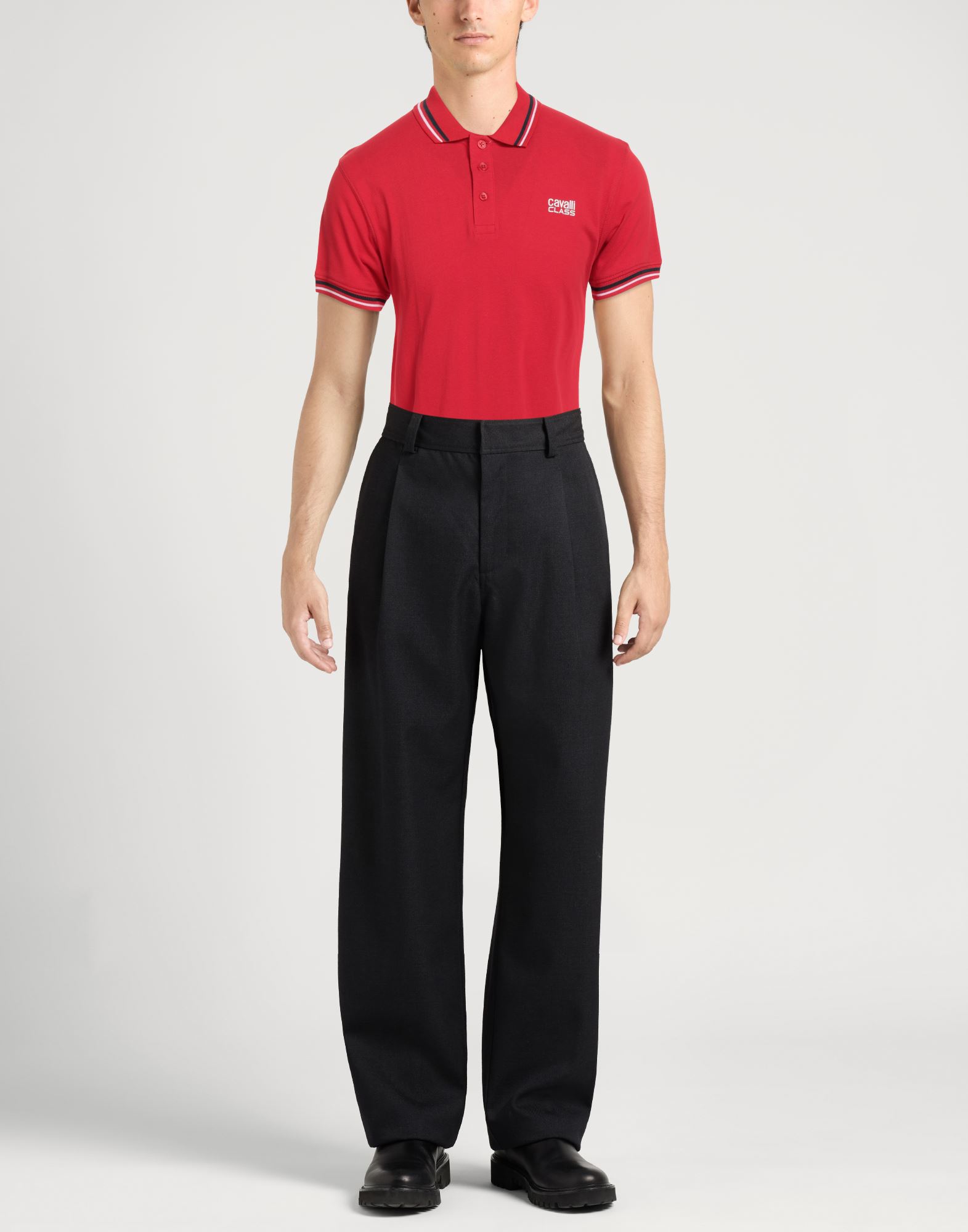 ROBERTO CAVALLI man polo shirt red size m cotton