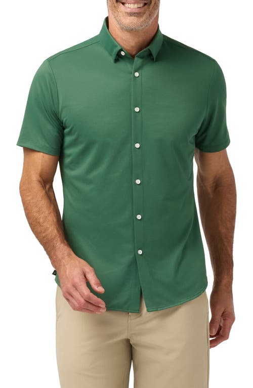 MIZZEN+MAIN halyard trim fit solid short sleeve performance button-up shirt