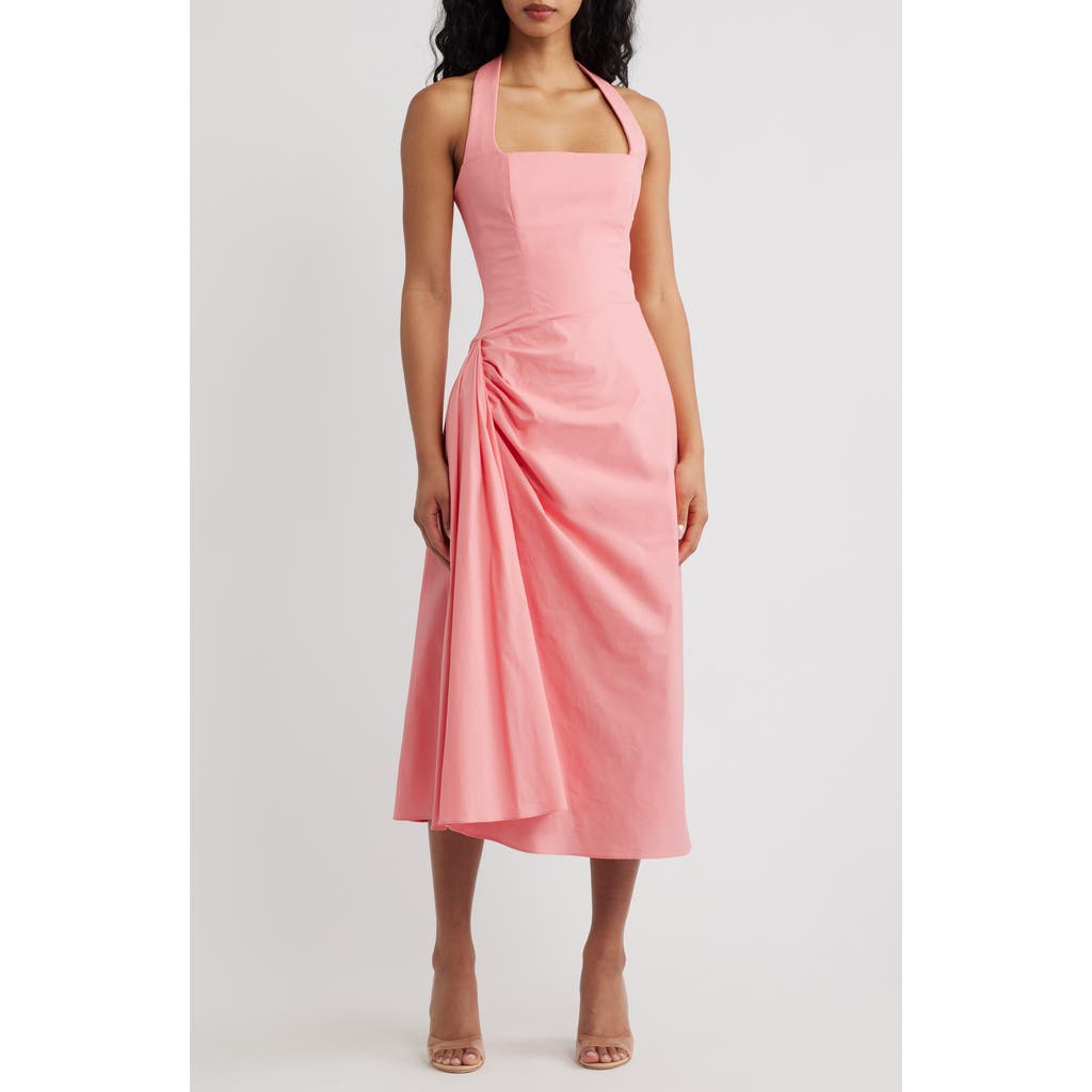 house of cb women's mademoiselle bustier stretch satin midi dress House Of Cb Mademoiselle Bustier Stretch Satin Midi Dress