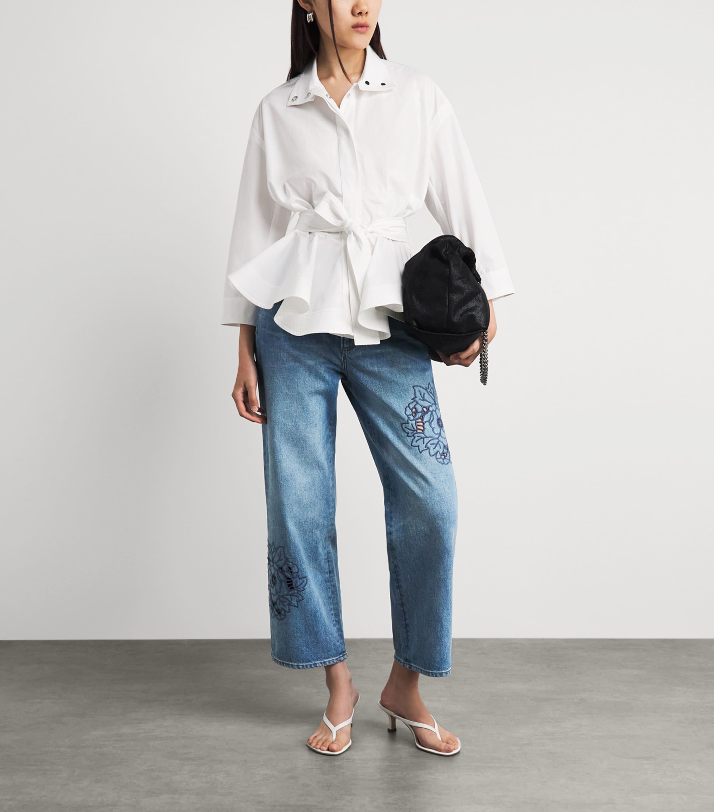 PAIGE Paige Rylann Embroidered Straight Leg Jeans