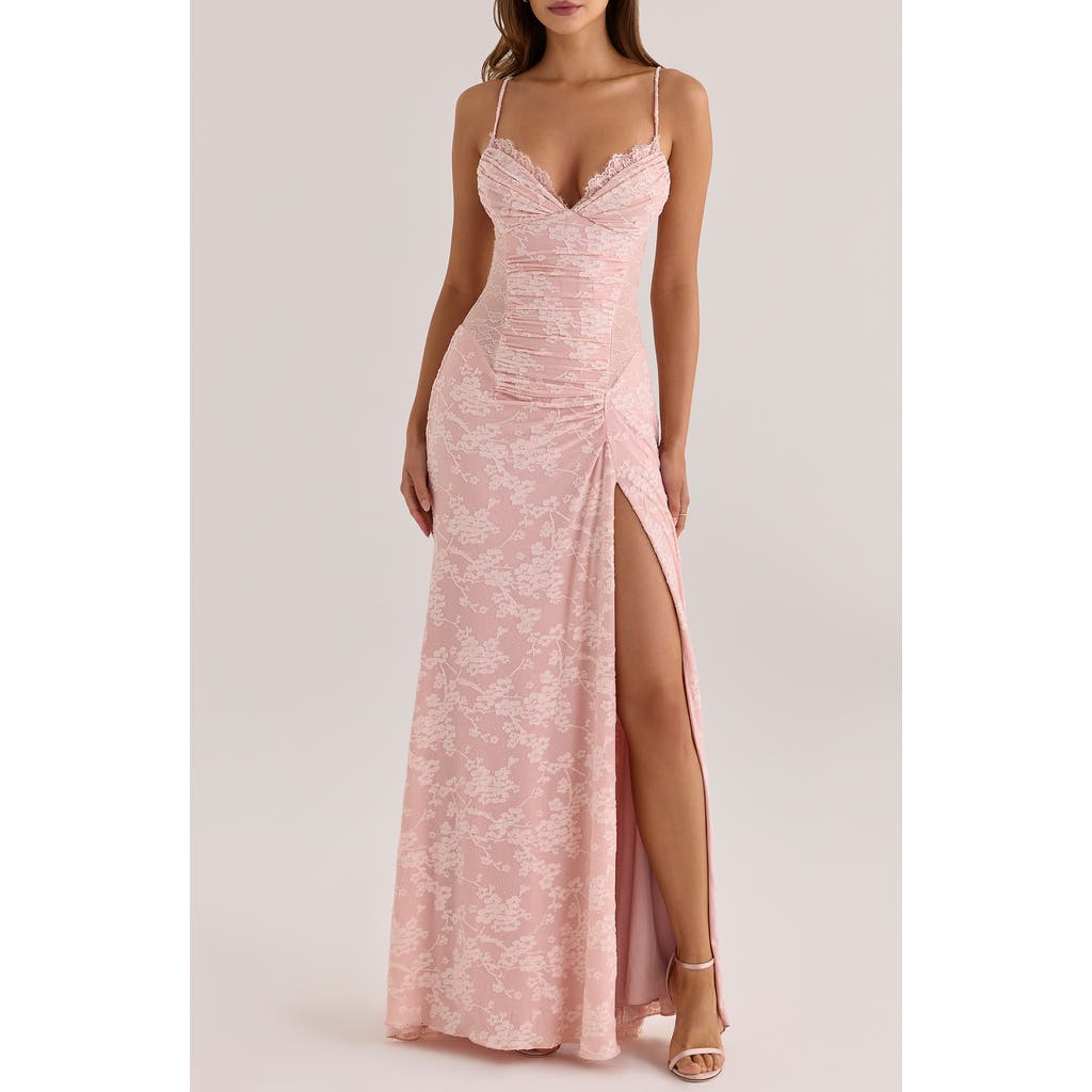 HOUSE OF CB HOUSE OF CB Sabrine Lace Trim Corset Gown