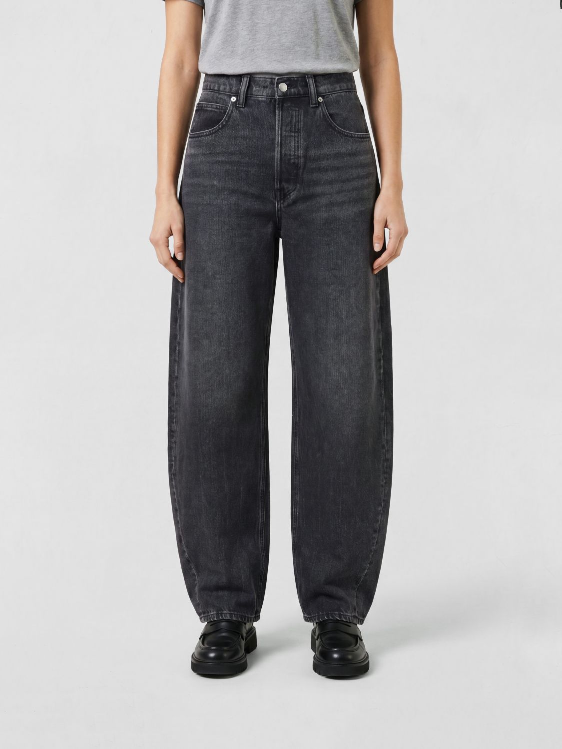 ALEXANDER WANG Alexander Wang High-Waisted Baggy Jeans with Rhinestone Logo
