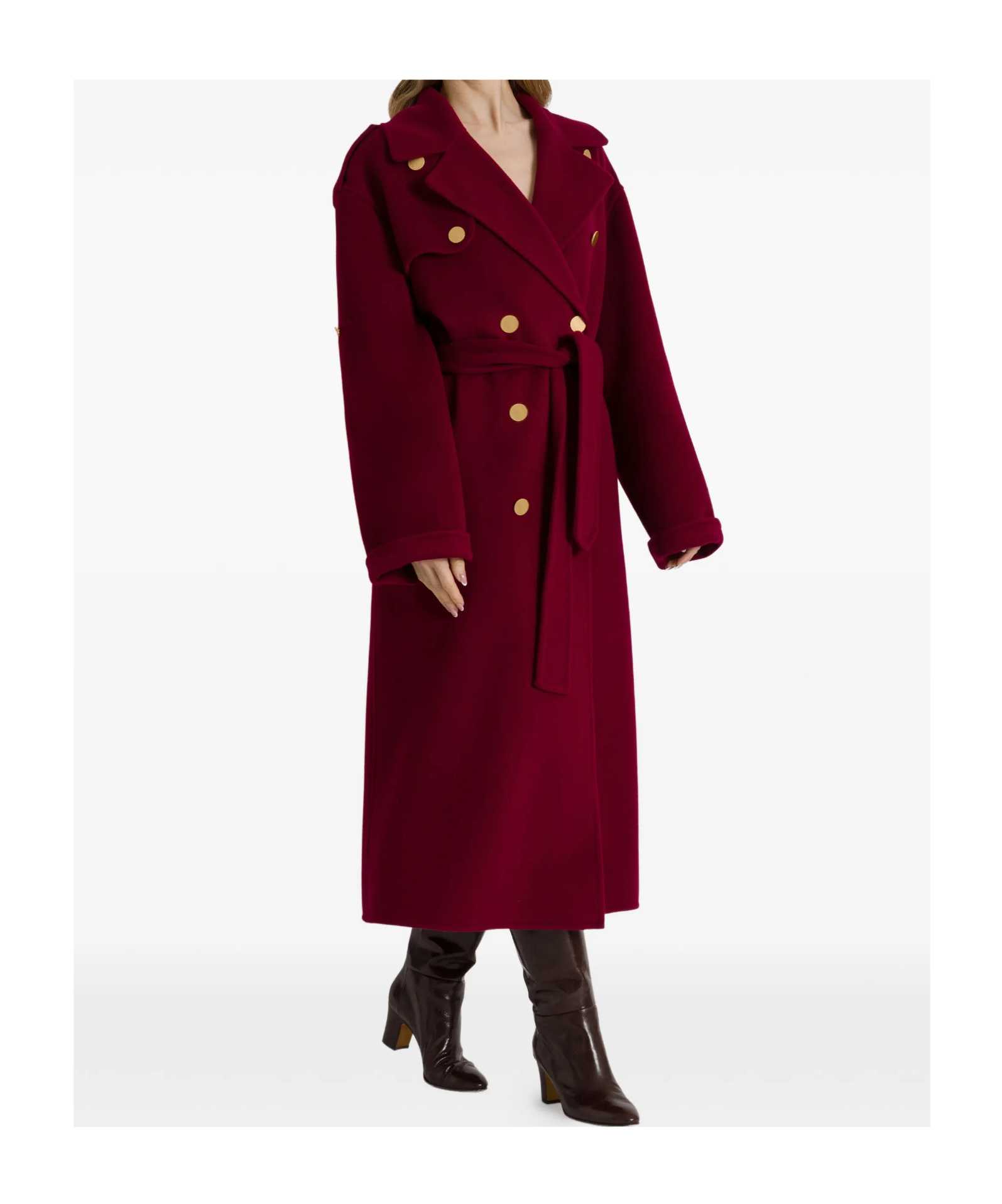 ALBERTA FERRETTI Alberta Ferretti Double-Breasted Belted Coat