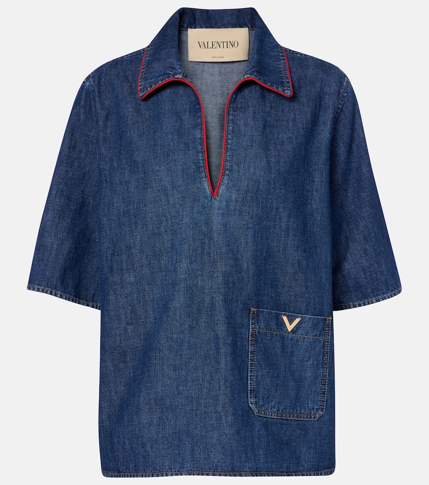 VALENTINO vgold denim top