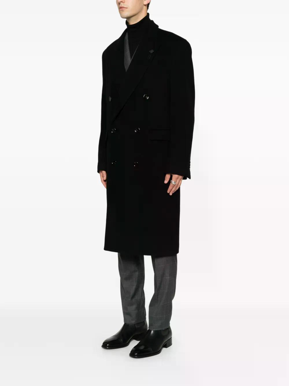 LARDINI Lardini Double-Breasted Peaked-Lapel Coat