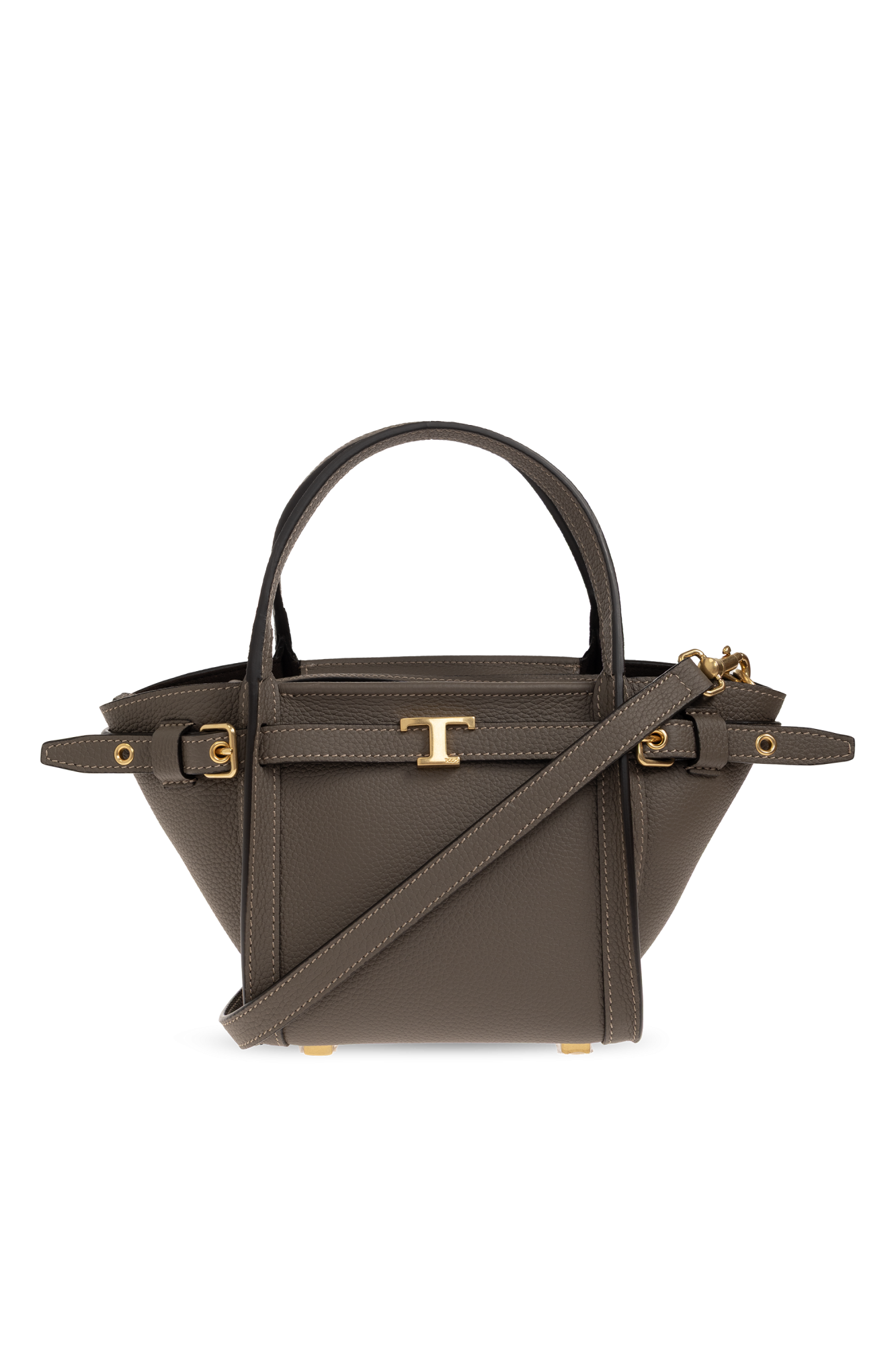 TOD'S Tod’s Textured Leather Mini Bag with Gold-Tone Clasp