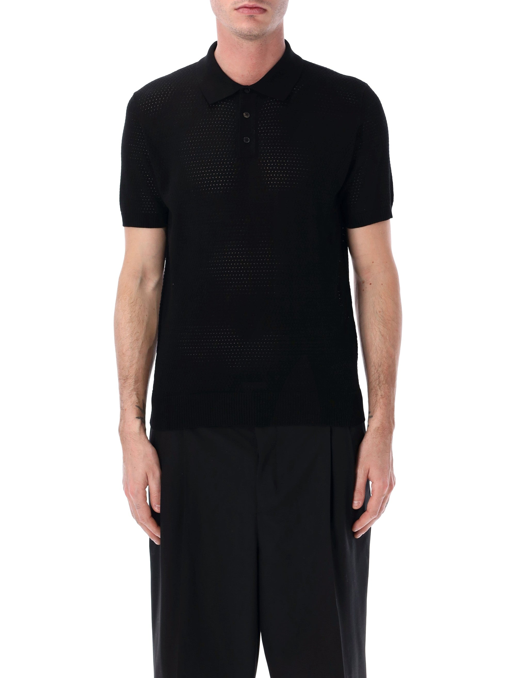 ROBERTO COLLINA Roberto Collina Breathable Cotton Polo Shirt - Regular Fit, Short Sleeves, Size 48